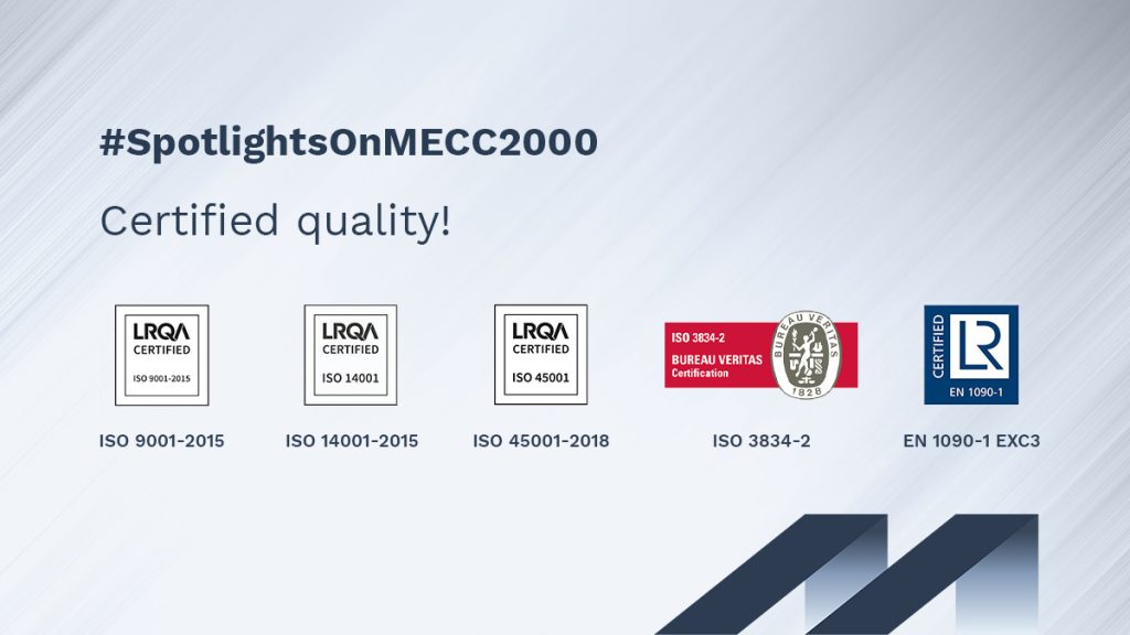MECC 2000 reinforces its commitment to quality with important ...